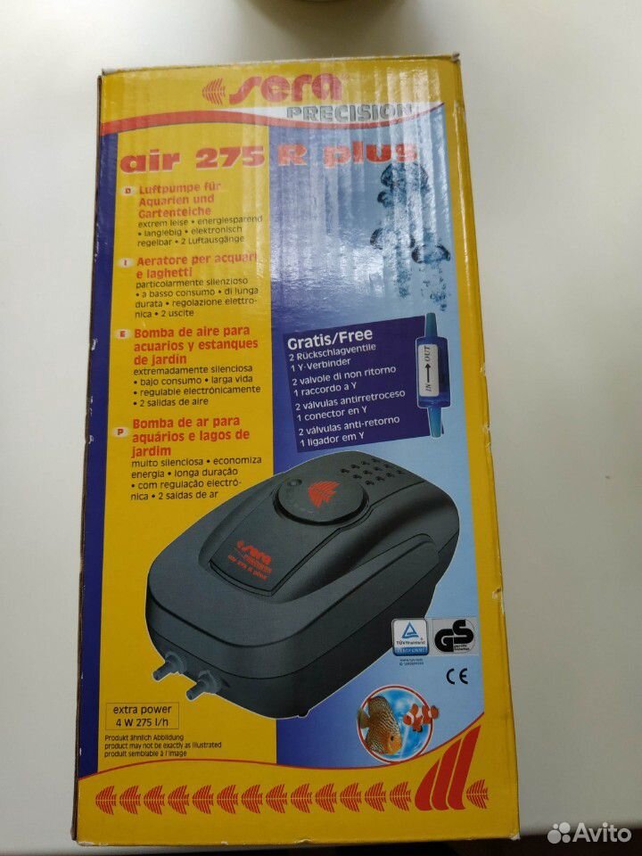 Компрессор для аквариума sera air 275 r plus