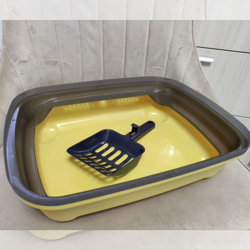 Лоток для кошек с лопаткой новый