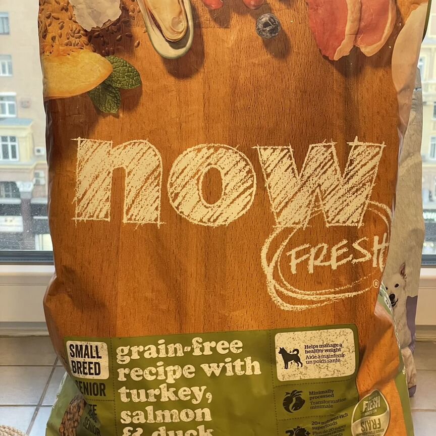 Корм для взрослых собак now fresh холистик, 4,7кг