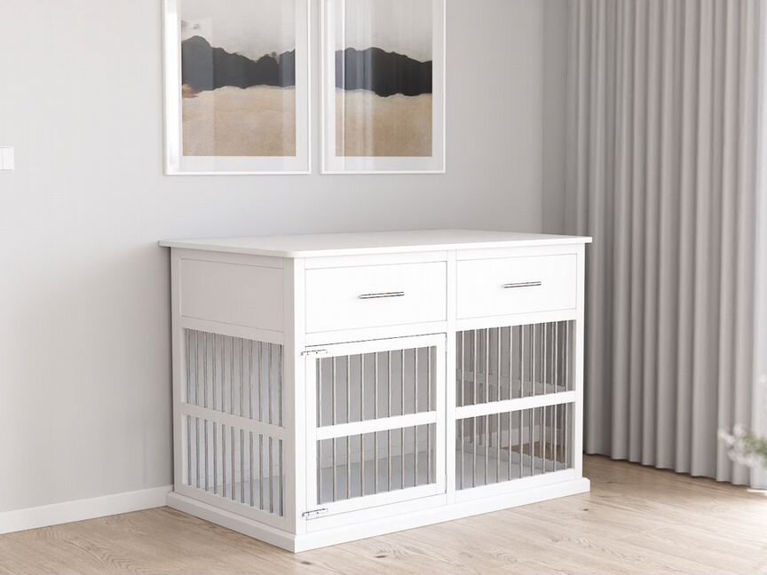 Клетка вольер для собак в квартиру деревянная V3