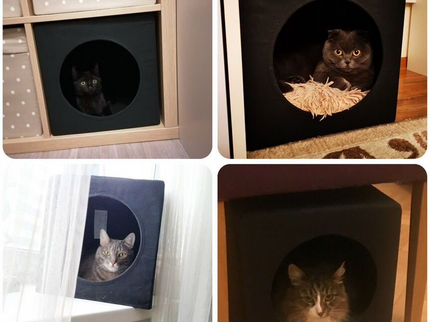Домик для кошки, вставка в Kallax, IKEA