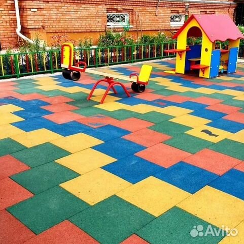 Резиновая плитка для детских площадок купить в Краснодаре | Товары для ...