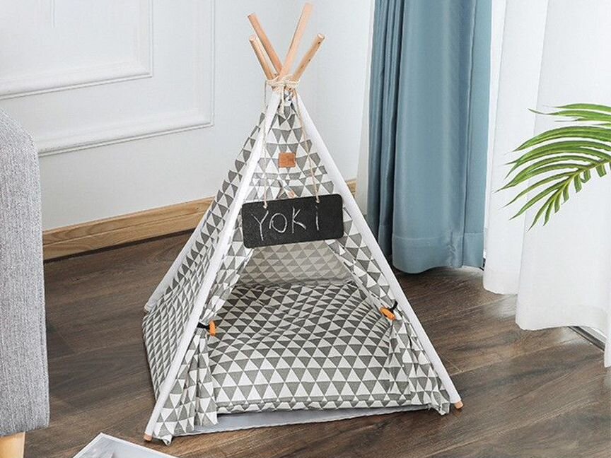 Лежак для котов и собак (вигвам палатка с лежаком)