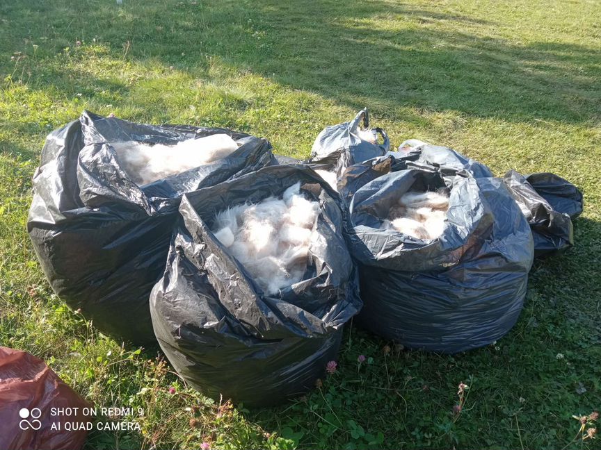 Собачья шерсть большой объем по весу