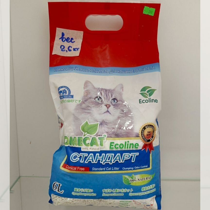 Наполнитель комкующийся, 2.6 кг