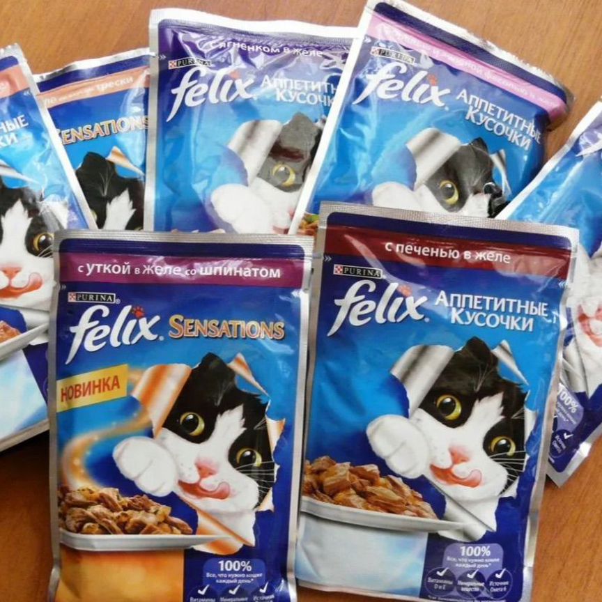 Влажный корм для кошек феликс felix