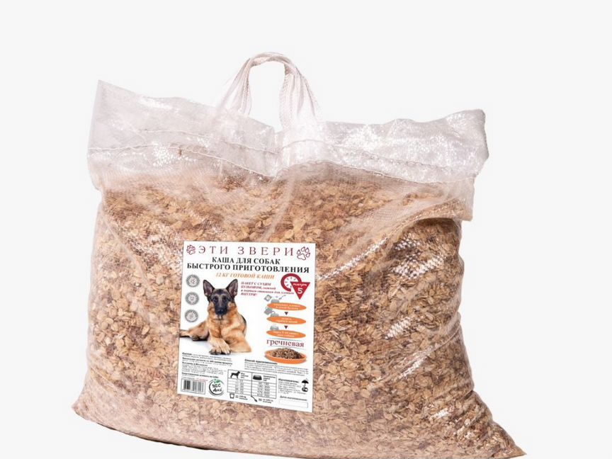 Хлопья для собак быстрого приготовления
