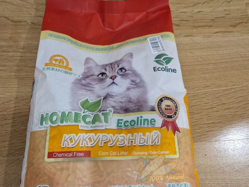 Наполнитель homecat Хомекат комкующийся кукурузный