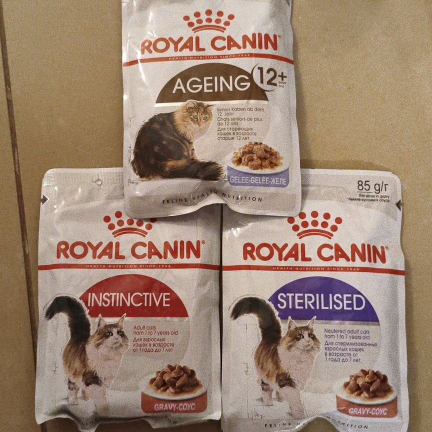Паучи Royal Canin Sterilised и Ageing 12 