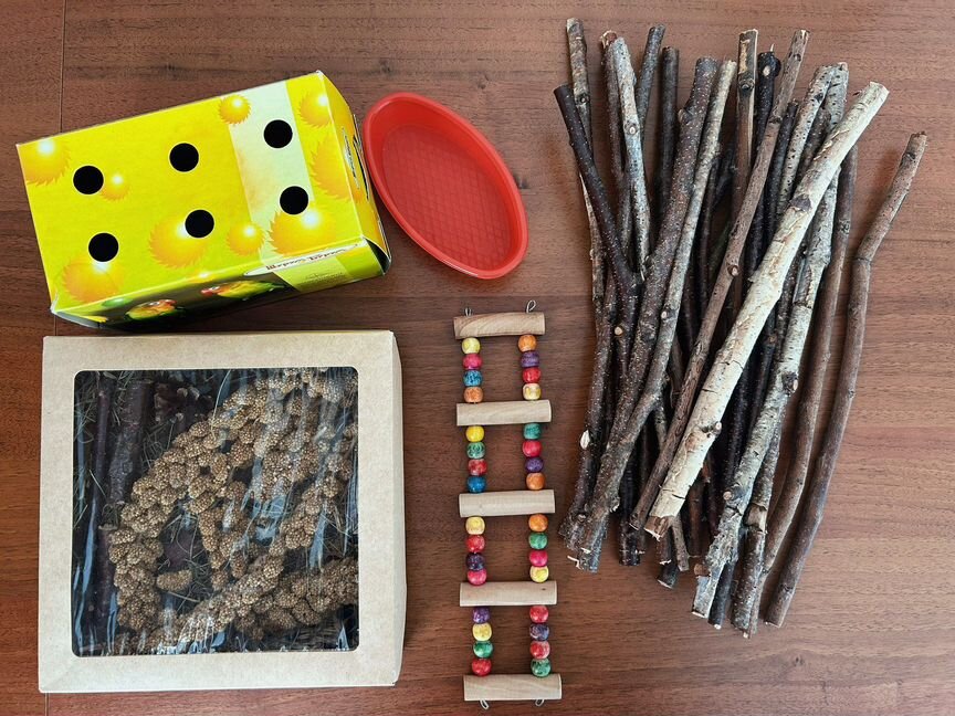 Копошилка и Жердочки для попугая