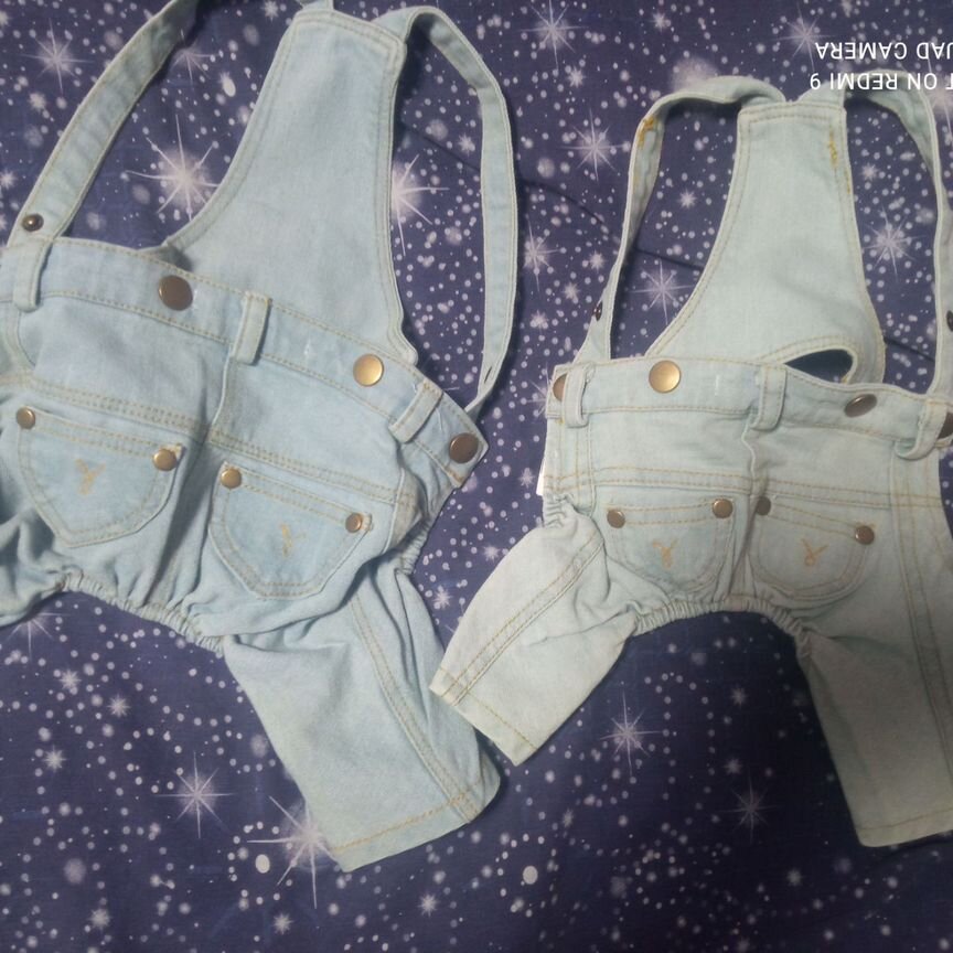 Полукомбинезоны джинсовые для собак