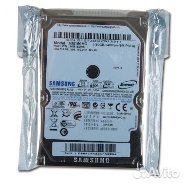 HDD 160gb 2.5" PATA IDE samsung HM160HC новый купить в Санкт-Петербурге ...