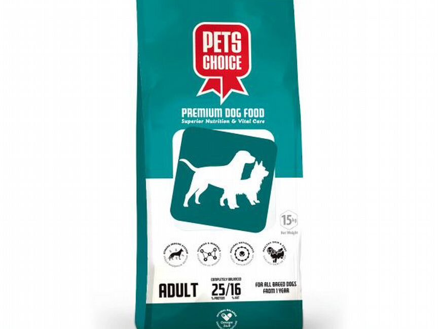 Pet's Choice для молодых собак средних и крупных п