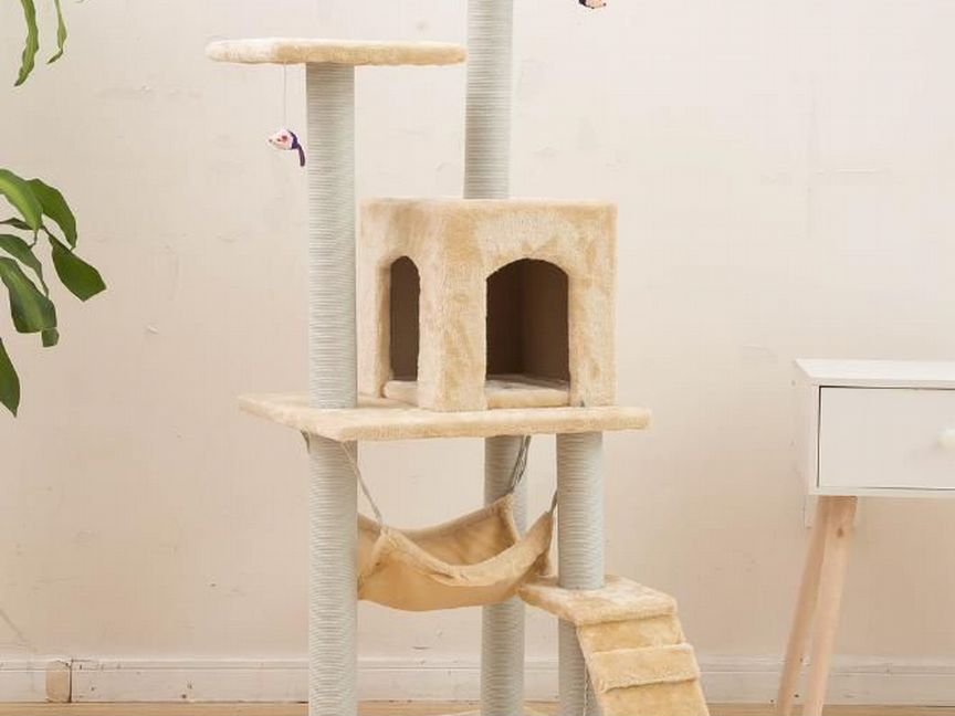 Домик для кошек многоярусный 125 см, разборный