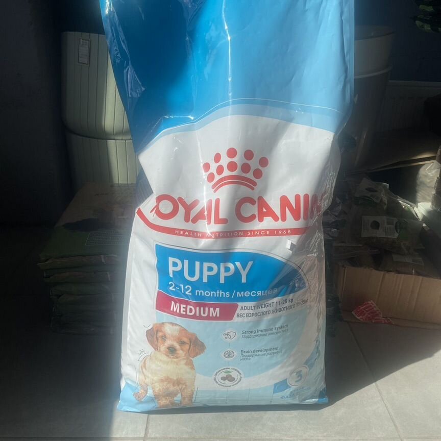 Корм для собак royal canin puppy medium 14кг
