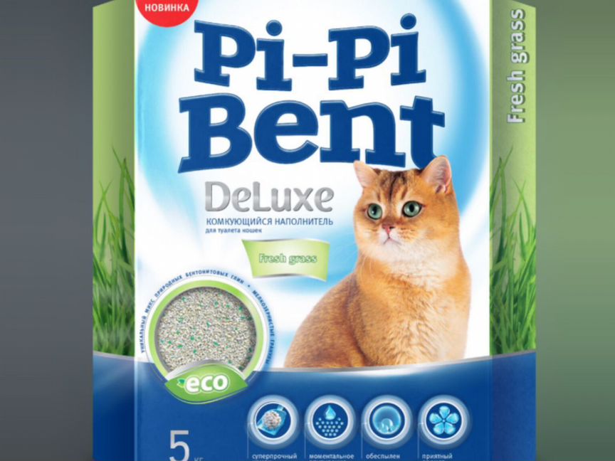 Наполнитель Pi-Pi-Bent DeLuxe, комкующийся