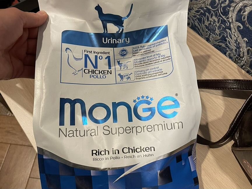 Корм для кошек monge urinary 1,5кг