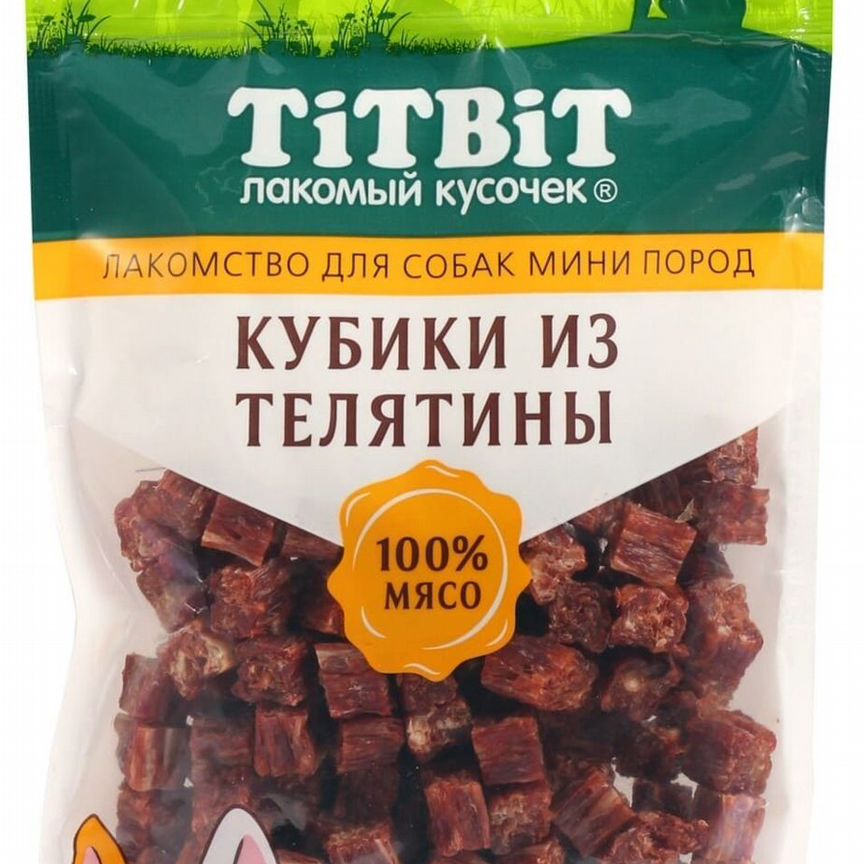 Titbit кубики из телятины для собак мини пород