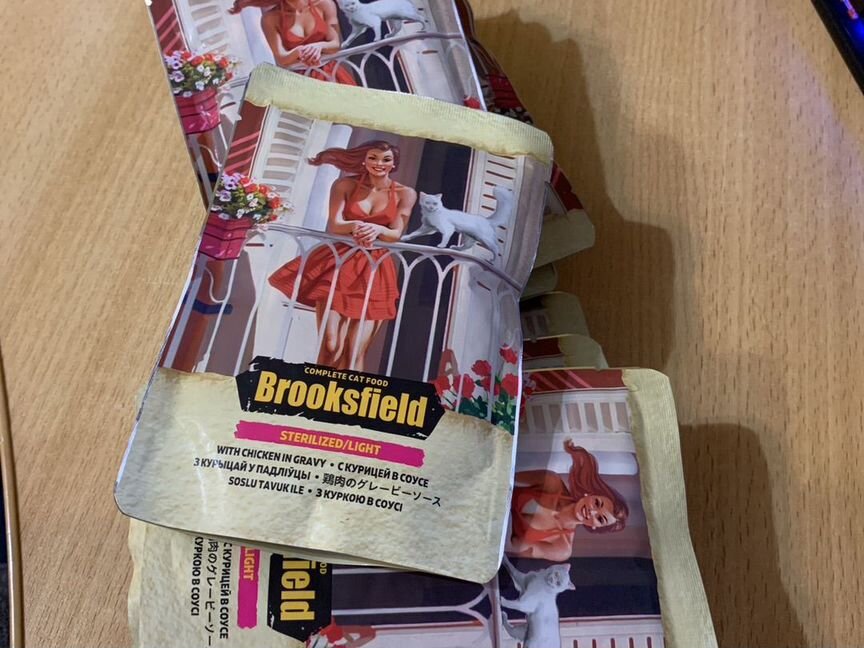 Корм для кошек влажный Brooksfield, 11 штук
