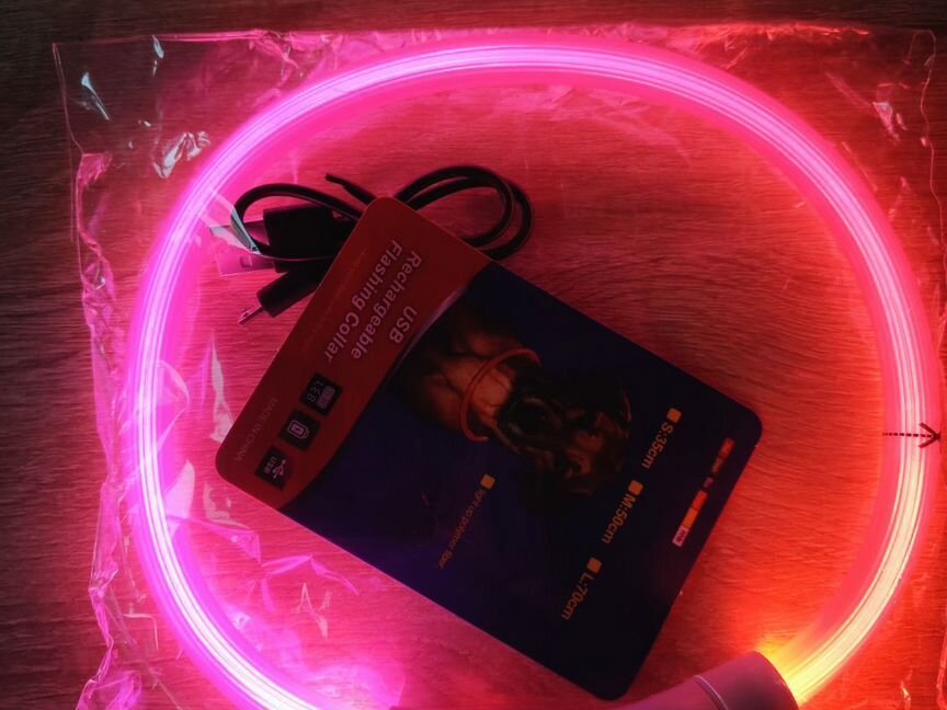 Светящийся ошейник для собак