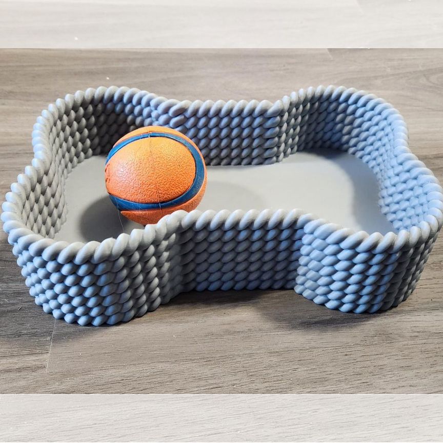 Миска для питомца из 3D печати — в форме косточки