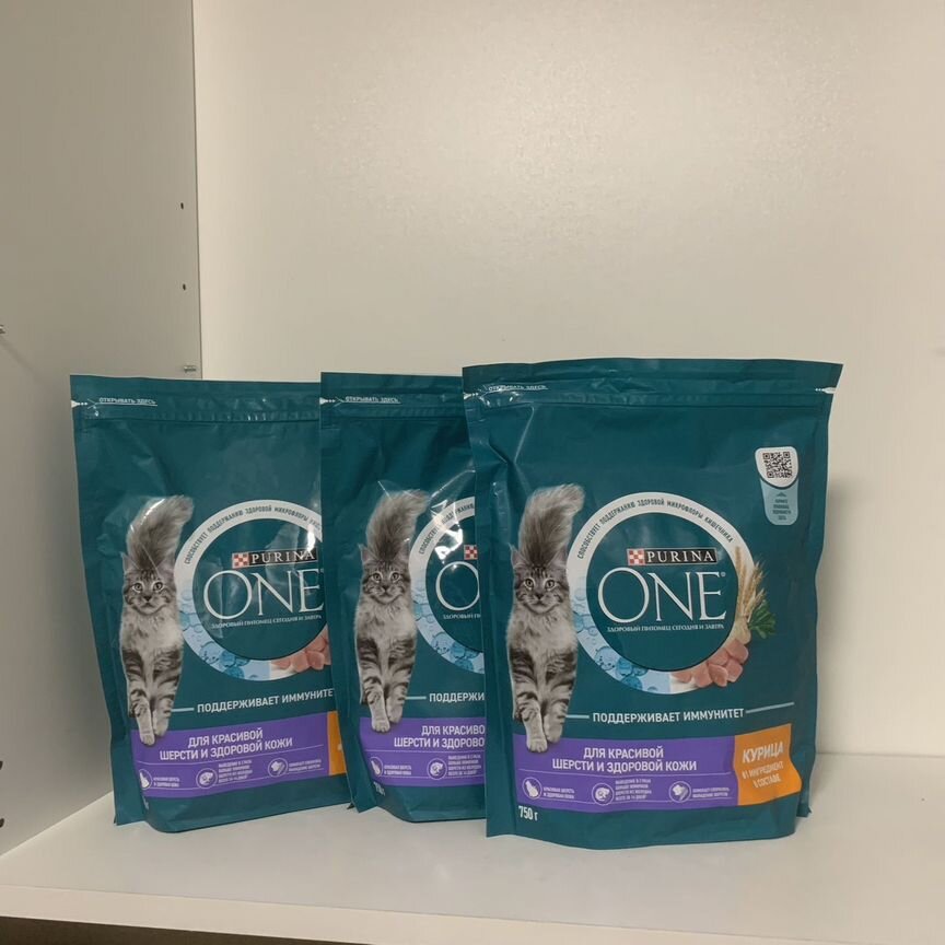 Корм доя кошек Purina one курица 750гр