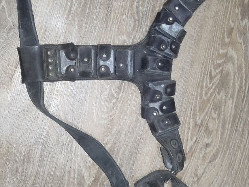 Шлейка кожаная с утяжелителями грузами