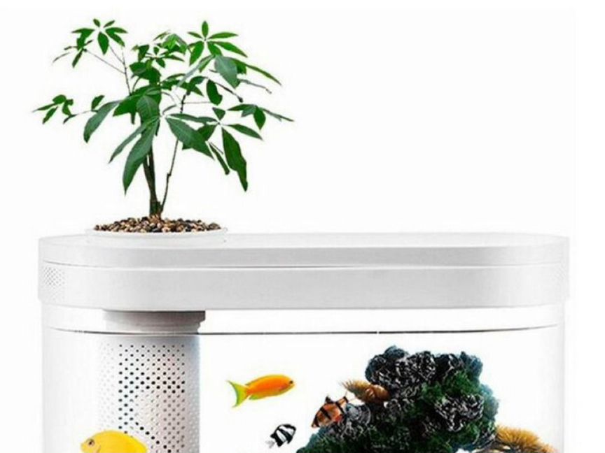 Умный аквариум xiaomi с кормом и водоочистителем