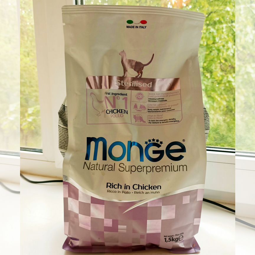 Корм для кошек monge 1.5 кг