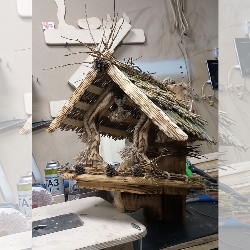 Кормушка для птиц из дерева