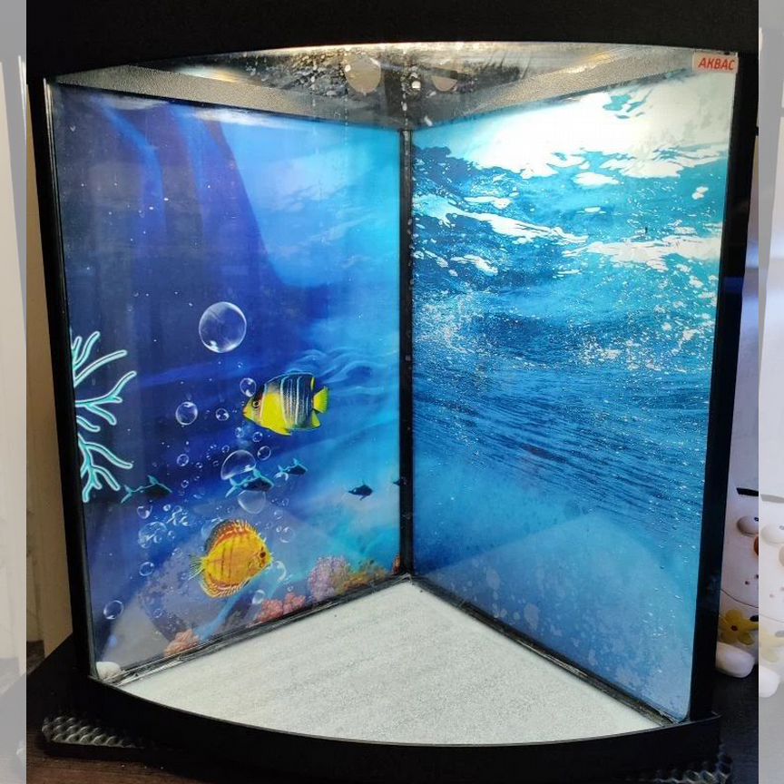 Аквариум 40 литров угловой
