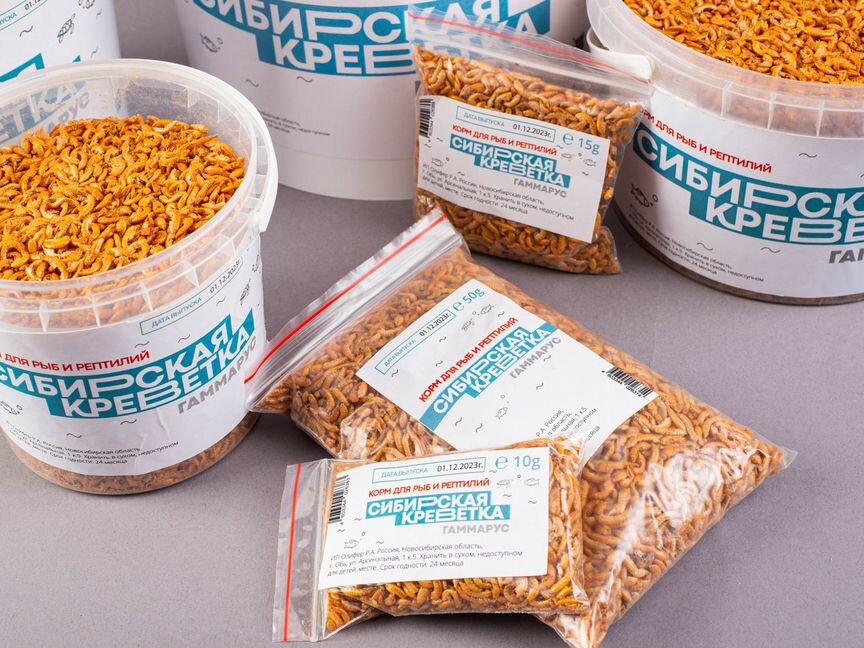 Высушенный универсальный корм гаммарус