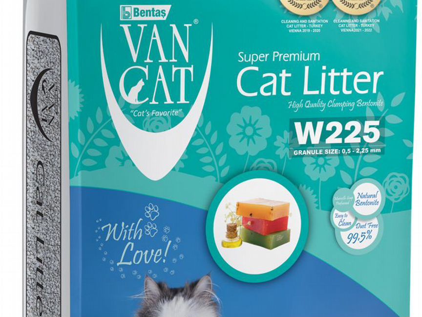Van Cat комкующийся наполнитель без пыли с аромато