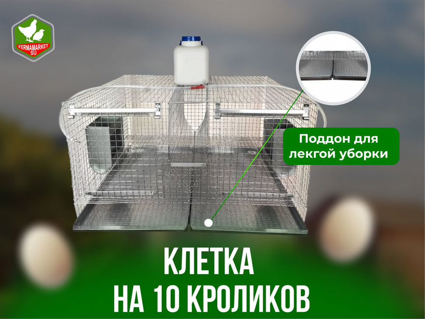 Клетка для кроликов на 10 голов