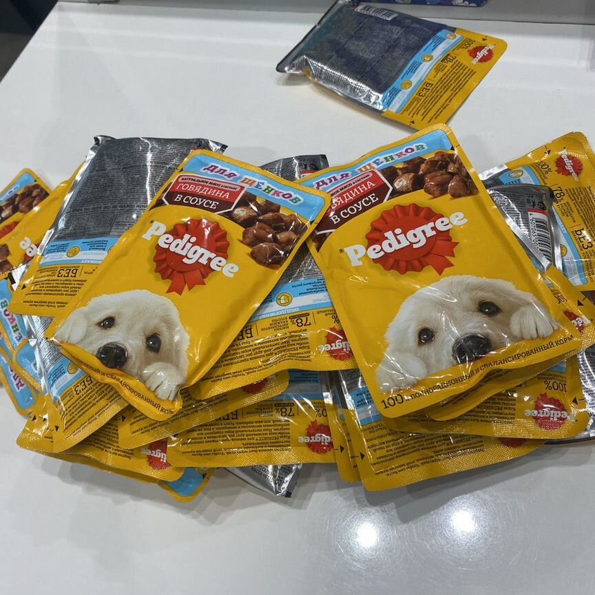 Корм для собак щенков pedigree