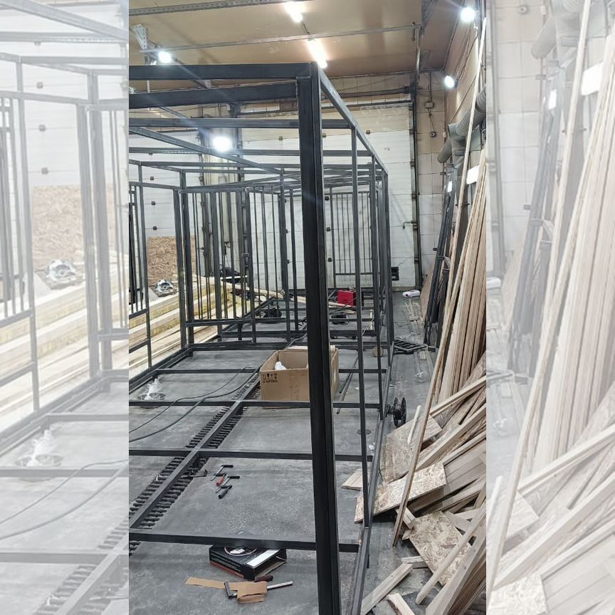 Металлический каркас для вольеров