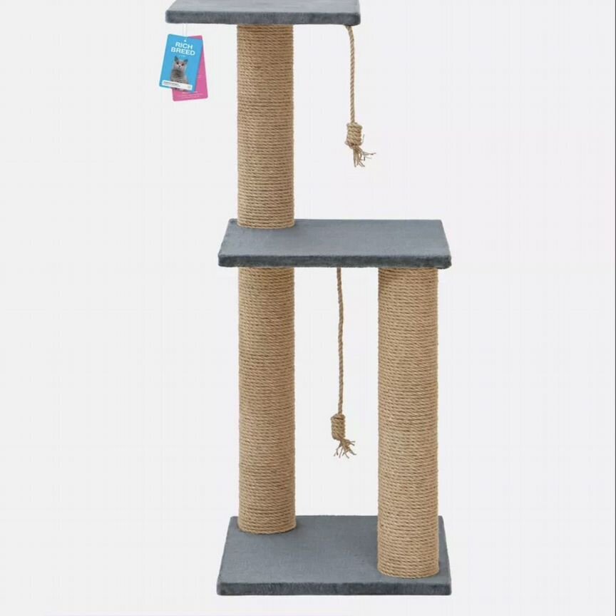 Когтеточка напольная новая из джута и меха