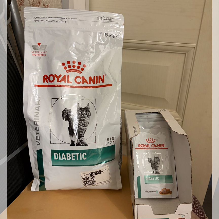 Корм для кошек Royal Canin Diabetic сухой и паучи