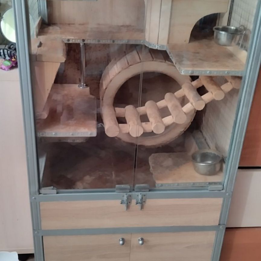 Клетка витрина для шиншиллы бу