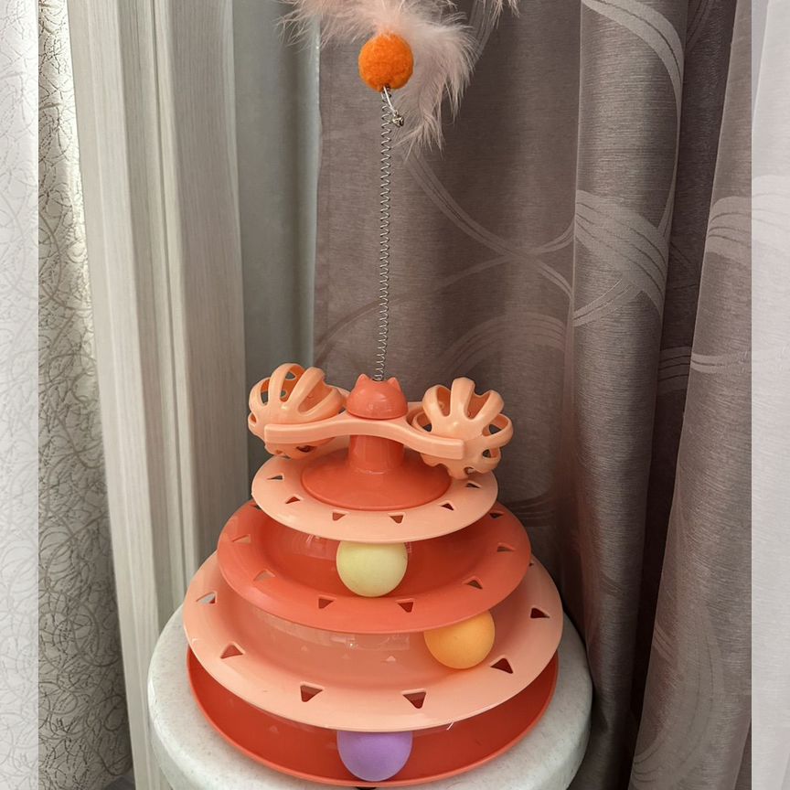 Игрушка для кошки пирамидка   опилки