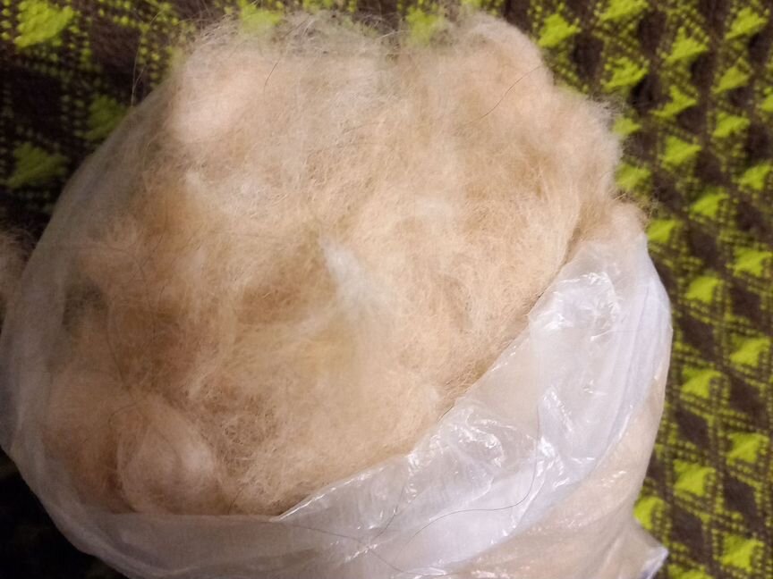 Собачий пух от немецкого шпица для прядения