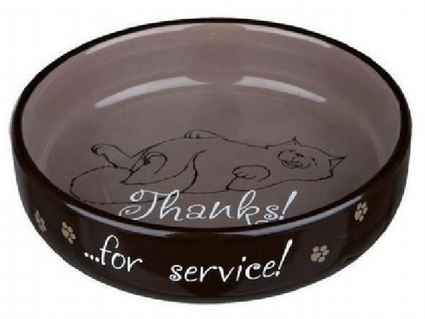 Trixie Thanks for Service миска кошачья керамическ