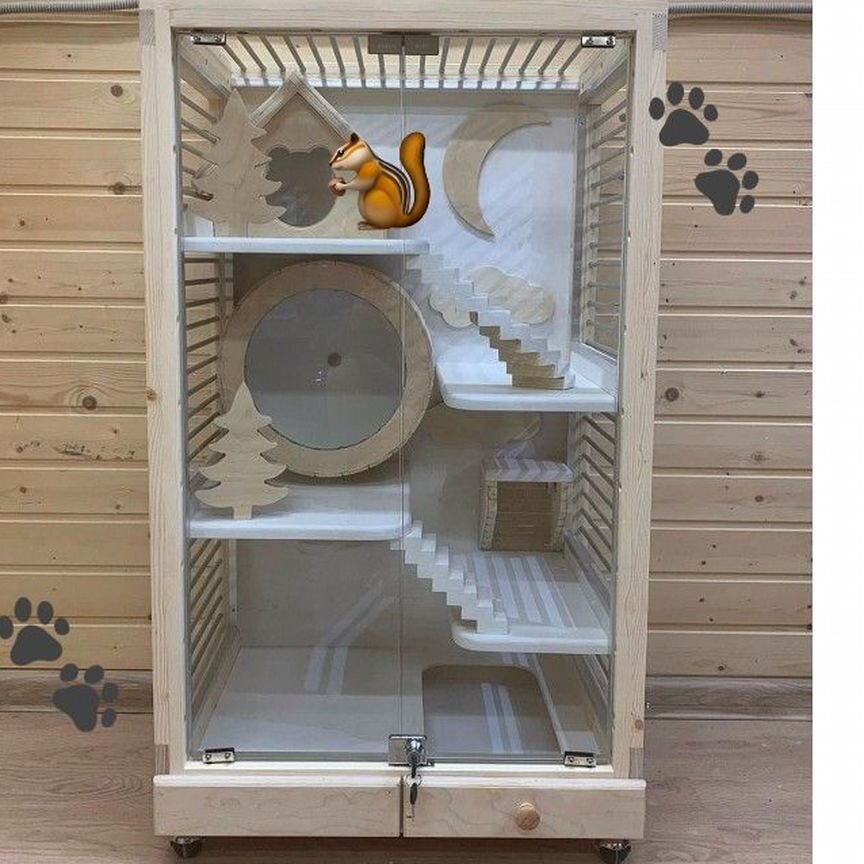 Витрина для шиншиллы,дегу,хорька,белки,бурундука