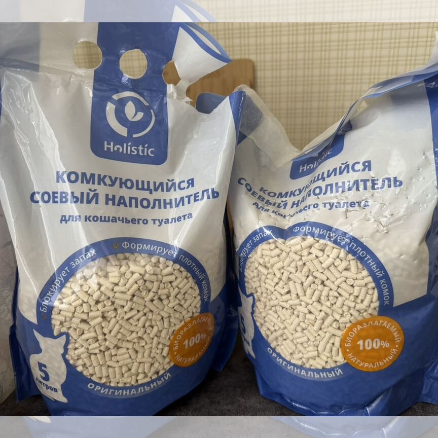 Наполнитель для кошачьего туалета соевый