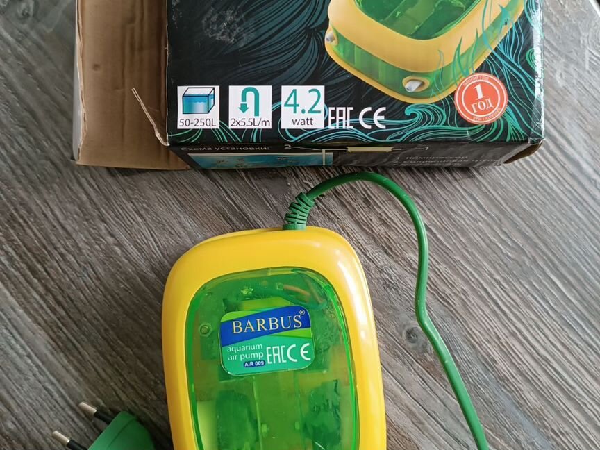 Компрессор воздушный для аквариума barbus