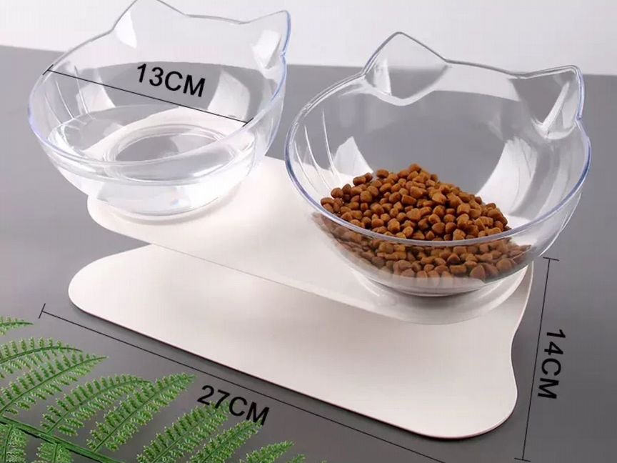 Миска для животных кошек собак двойная