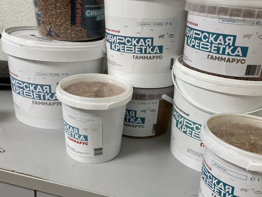 Просушенный корм для рыб и рептилий Сиб. креветка