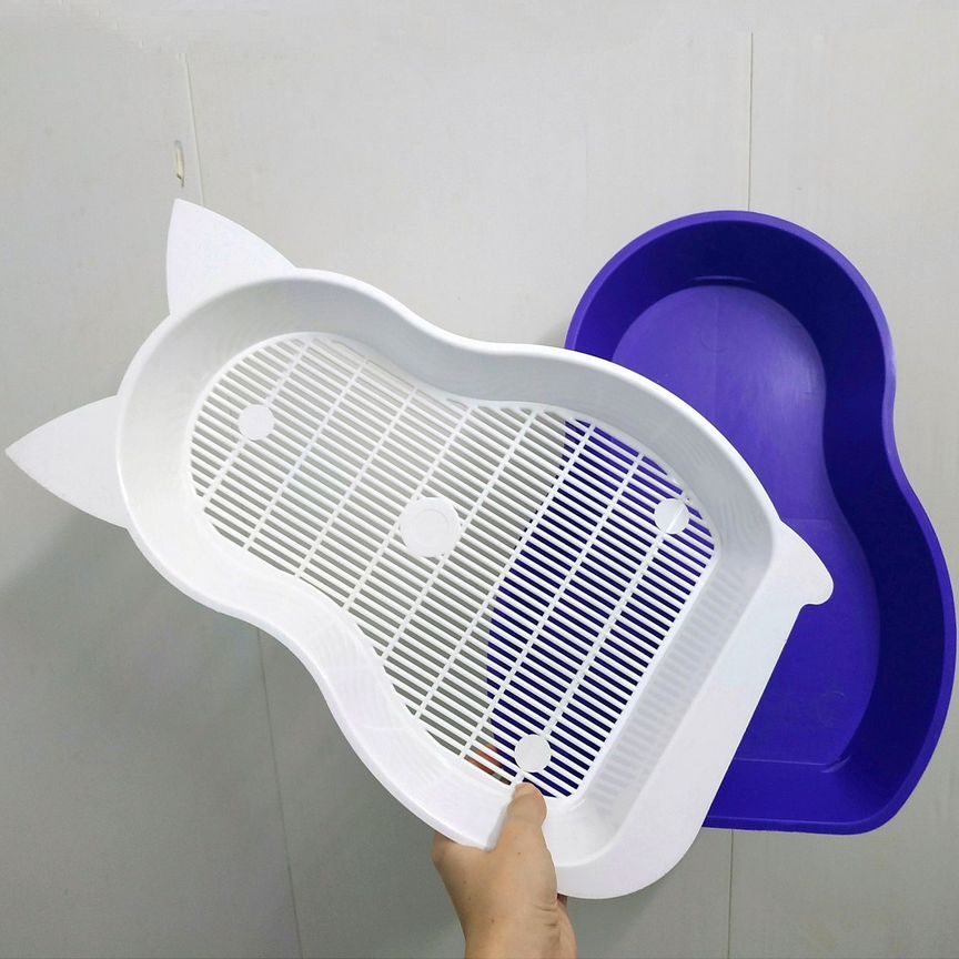 Милый лоток для кошек с ушками и с решеткой