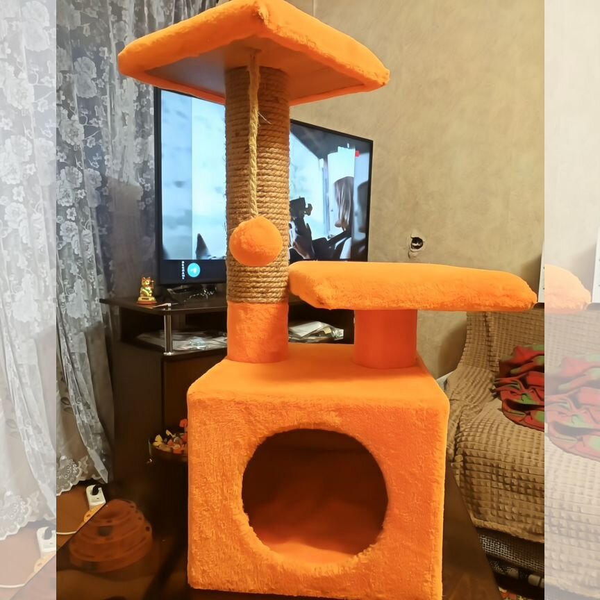 Когтеточка домик для кошки бу