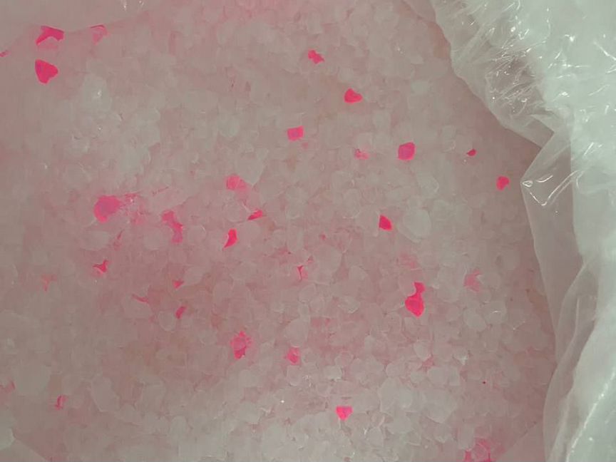 Силикагель колотый с розовыми гранулами cat litter